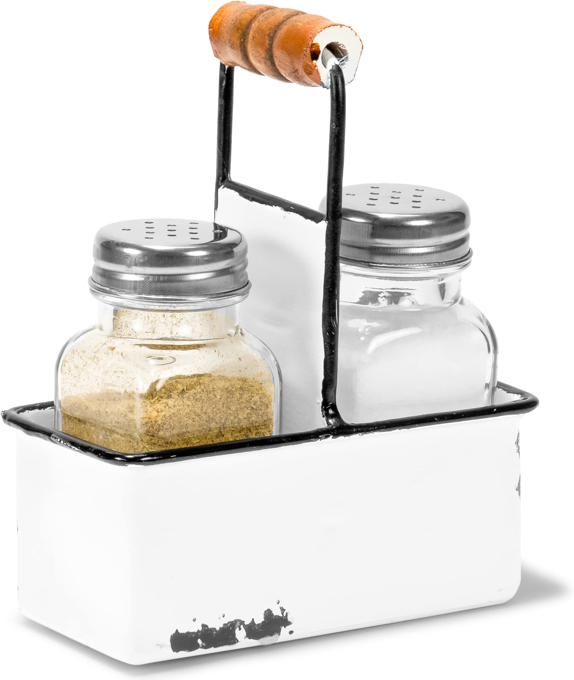 Amazon.com: Colonial Tin Works Rustic Brown Salt Pepper and Toothpick ...