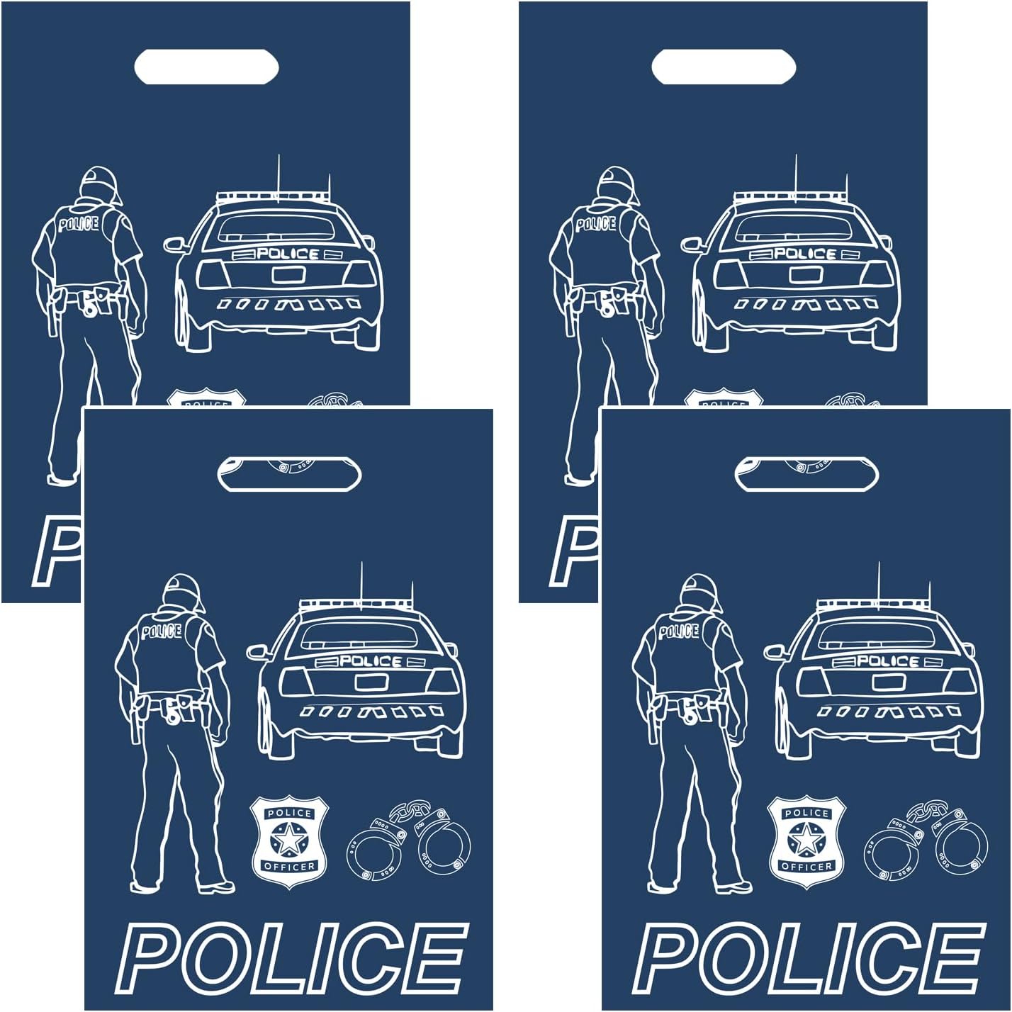 Amazon.com: Epakh 100 Pcs Police Party Cellophane Bags Police Party ...
