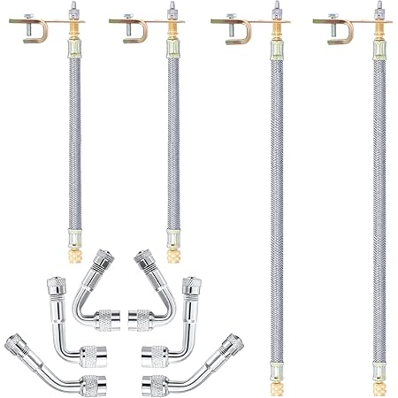 Amazon.com: 4 Pcs Valve Stem Extenders 8 / 12 Inch Stainless Steel ...