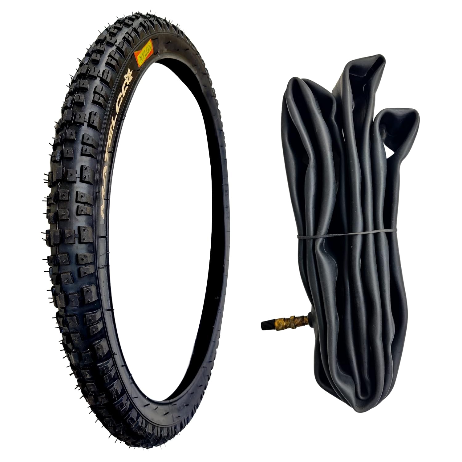 Buy MATELCO 26 x 2.35 Cycle Tyre Tube Combo for MTB Cycle (Black ...