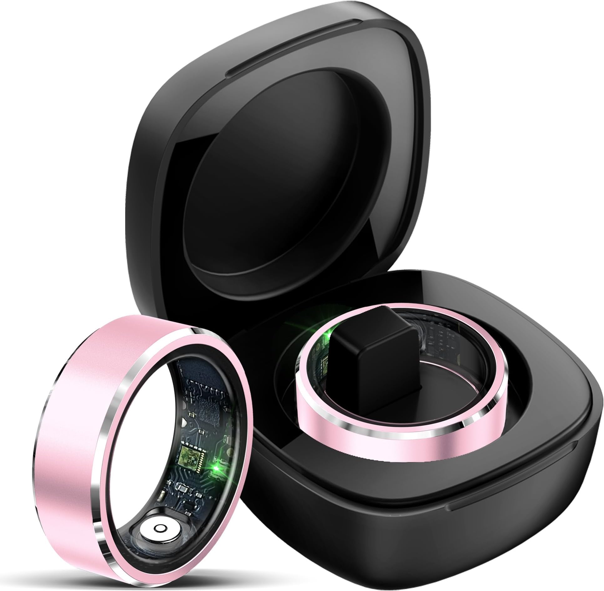 Smart Ring Fitness Ring Heart Rate Monitor Sleep Ring Pedometer Rings ...