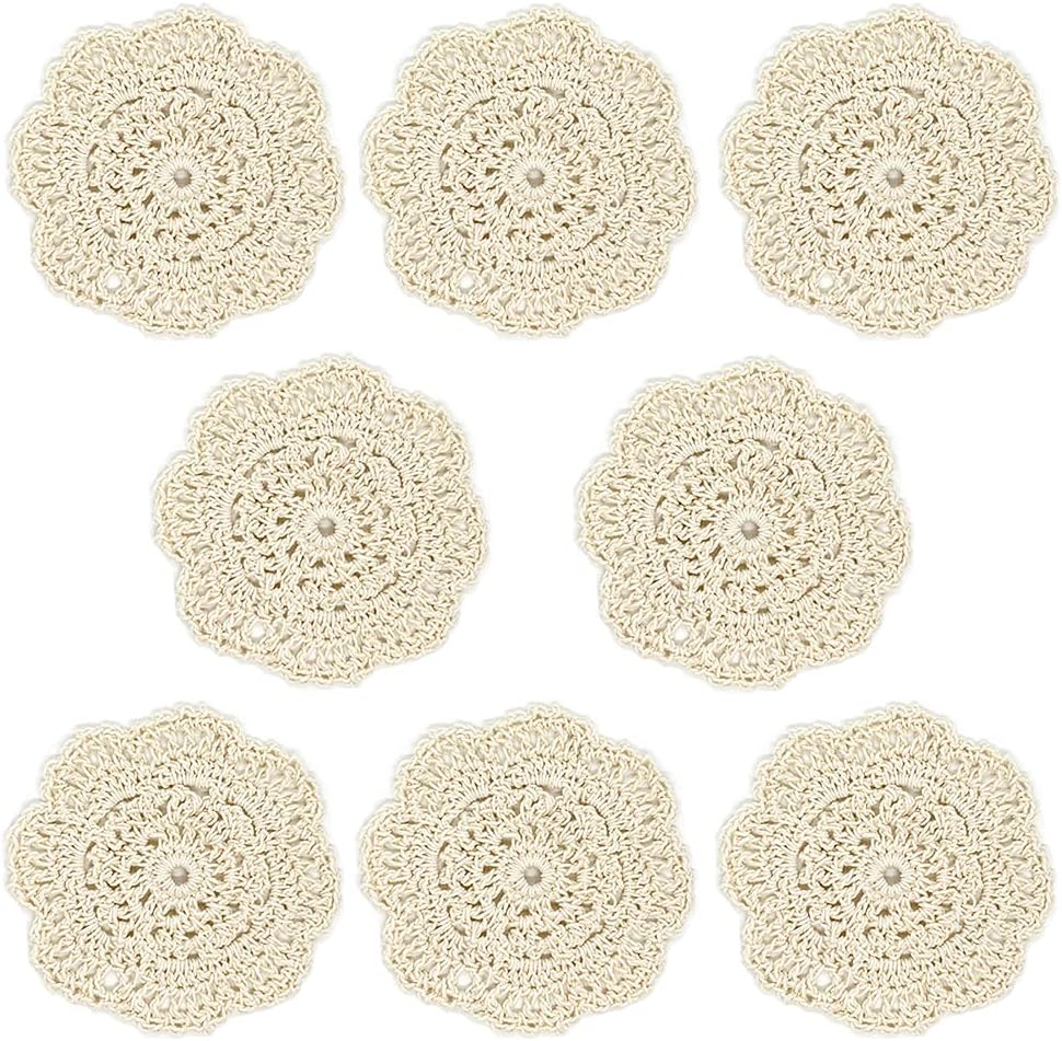 Amazon.com: 12 PCS Small Lace Doilies Crochet Doilies for Cups Coasters ...