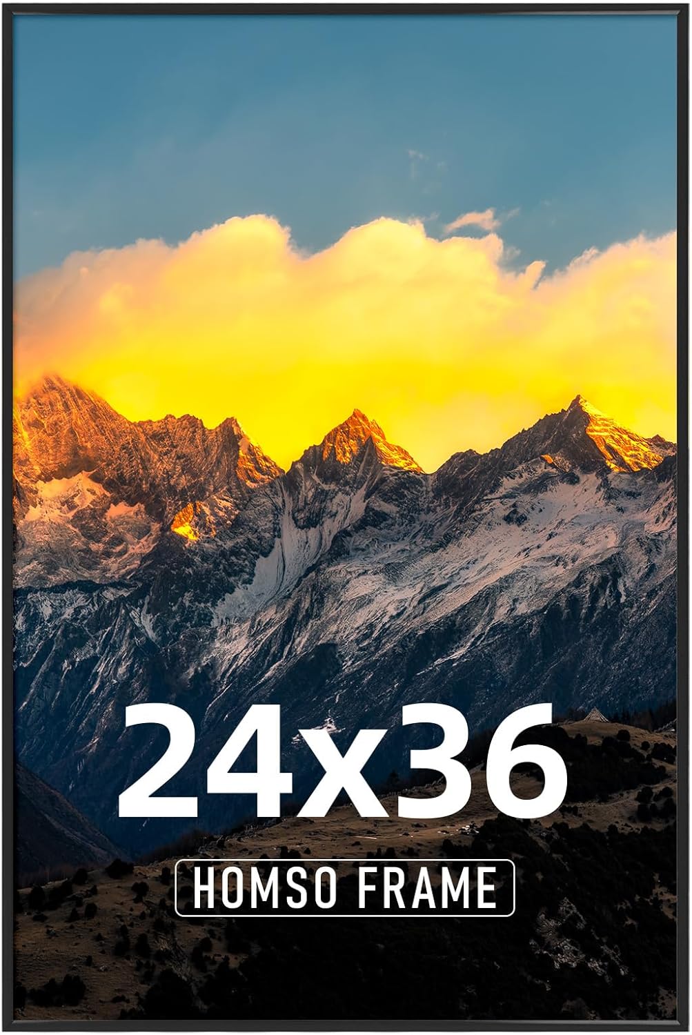 Amazon.com - Homso 24x36 Poster Frame in Black, Thin Metal Aluminum ...