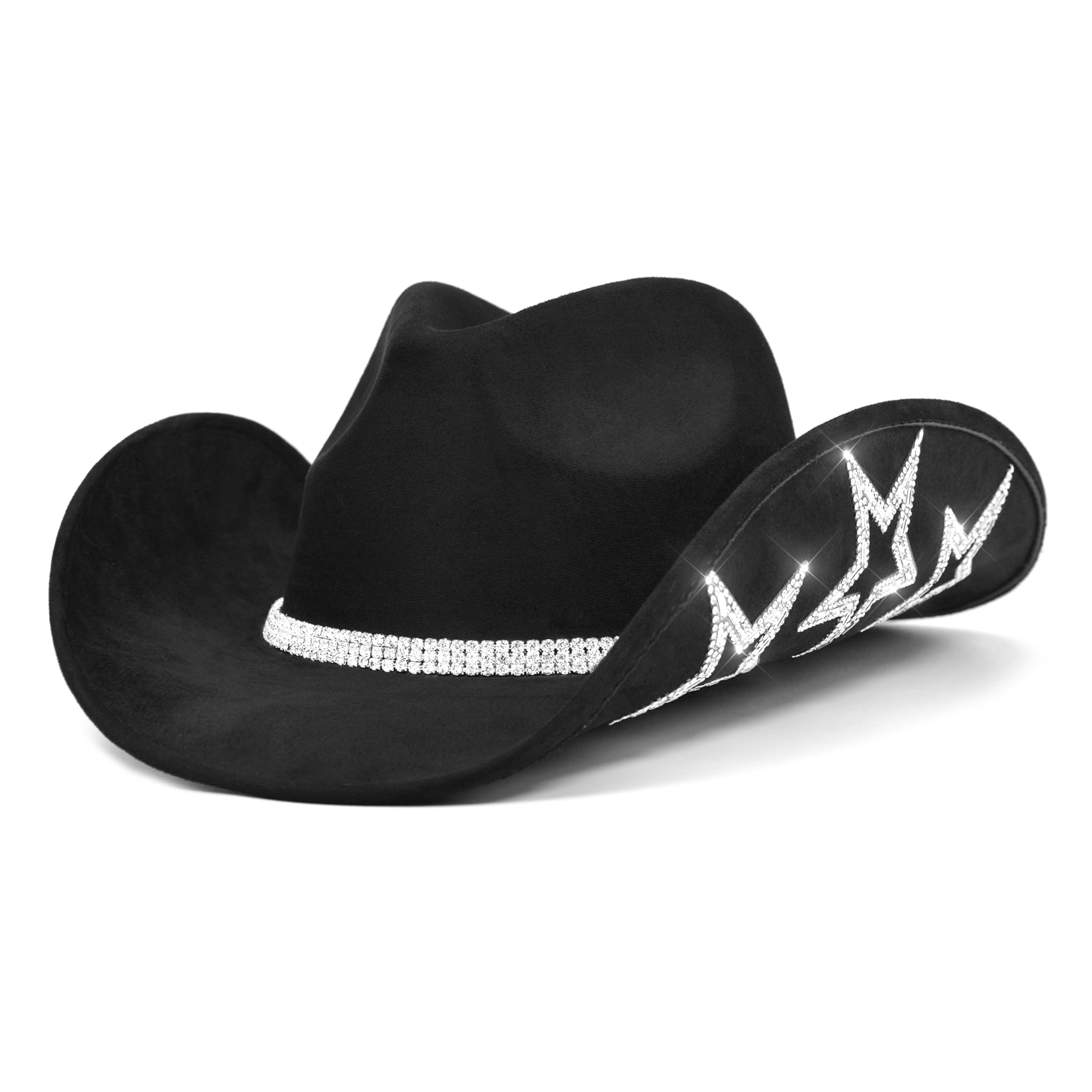 Keilin Cowgirl Hat Star Studded Rhinestone Cowboy Hat Disco Cowgirl ...