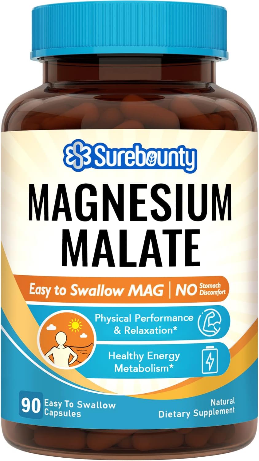 Amazon.com: NOW Magnesium Malate 1000mg, 180 Tablets (Pack of 2 ...