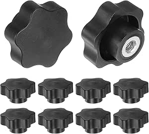 sourcing map 10pcs Star Knobs M8 Female Thread 48mm Head Plastic Non ...