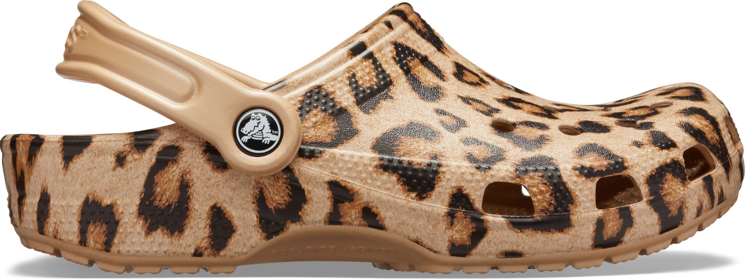 Snapklik.com : Crocs Classic Animal Print Clog Leopard/Gold Mens 5