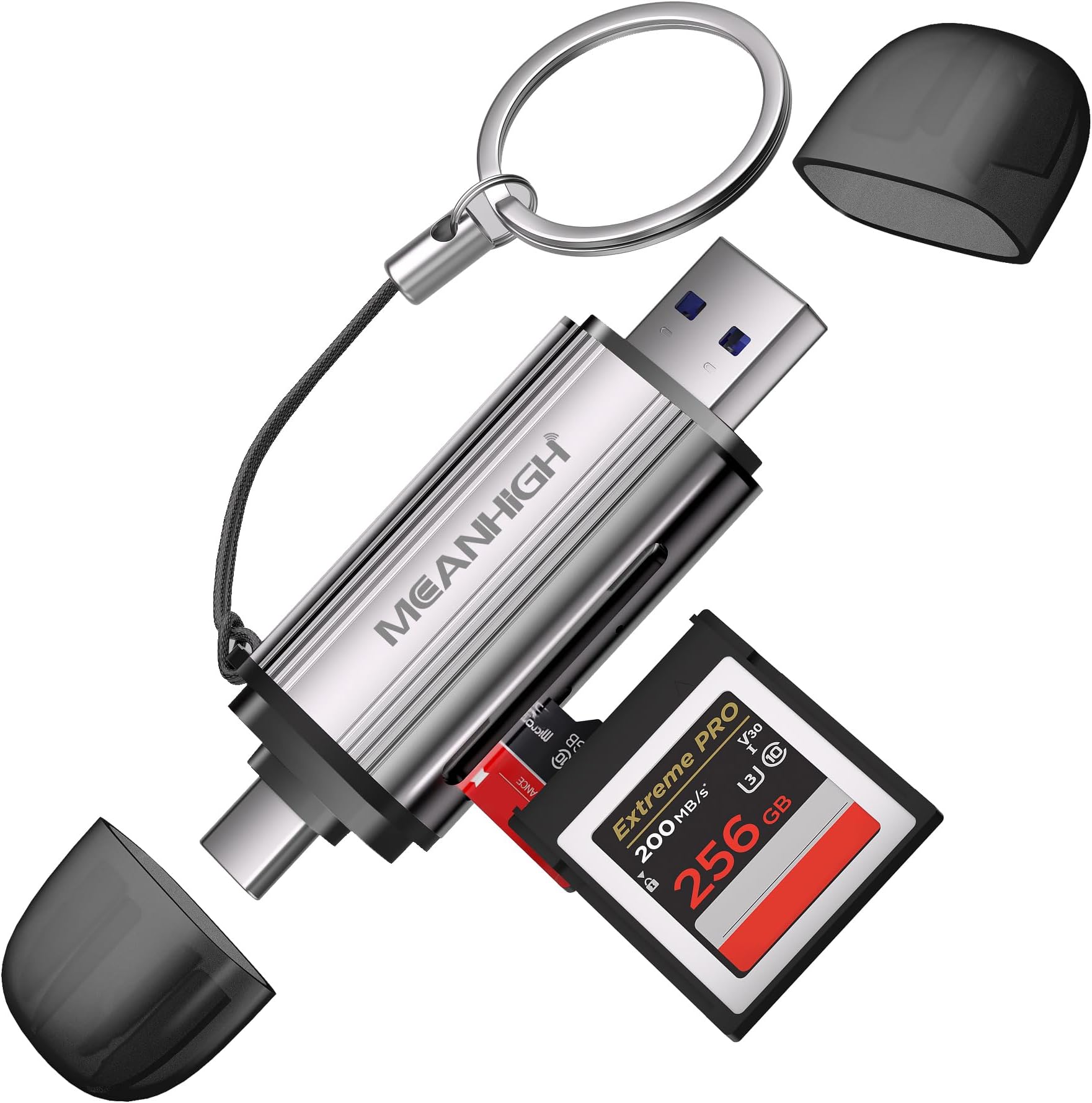Amazon.com: MEANHIGH SD Card Reader, USB-C and USB 3.0 Micro SD Card ...