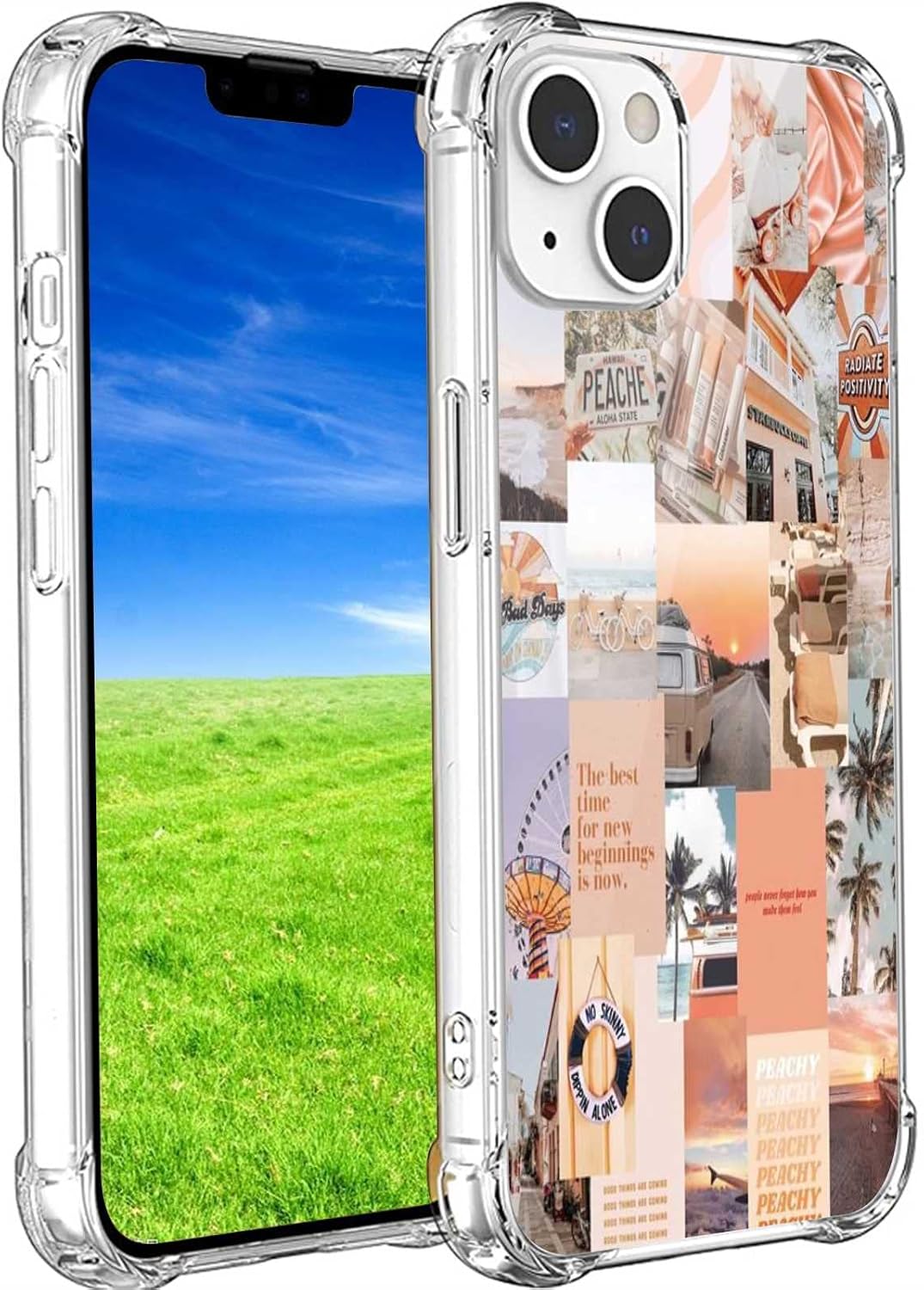 Amazon.com: EYSOO Designed for iPhone 14 Collage Case, Orange Sunrise ...