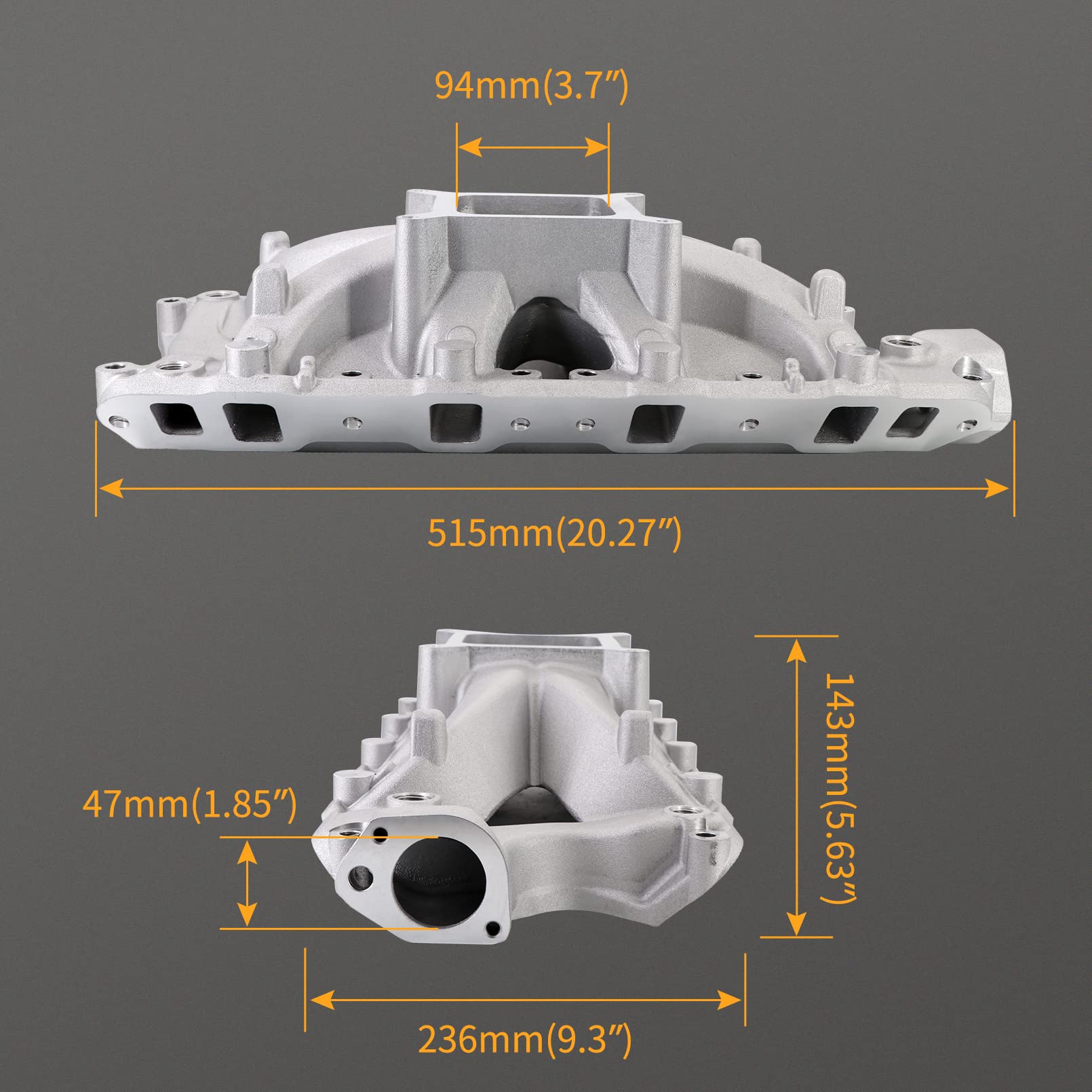 Dokili Intake Manifold Single Plane High Rise SBF for Ford 302 5.0L ...