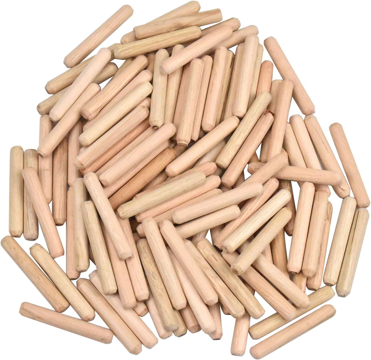 Wooden Dowel 100pcs Dowels Wood Fluted Dowel Pins Twill Hardwood Dowels ...