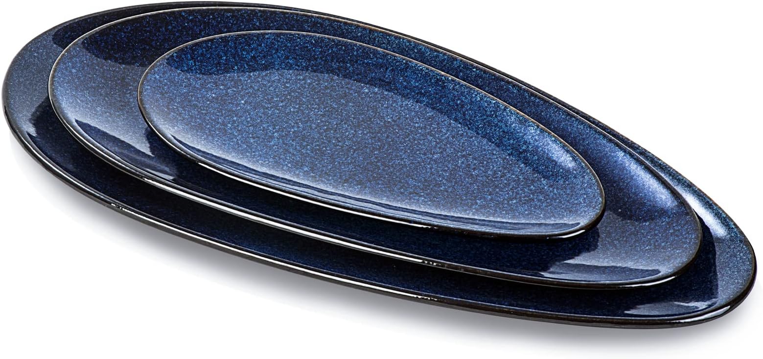 Amazon.com | vicrays Serving Platter Ceramic Tray Plates Extra Large ...