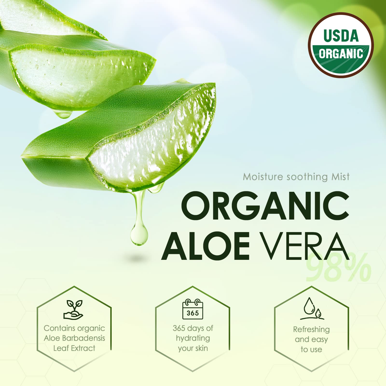 Buy NECLAR - Pure Organic Aloe Vera Gel - Aloe Vera Soothing gel - Aloe ...