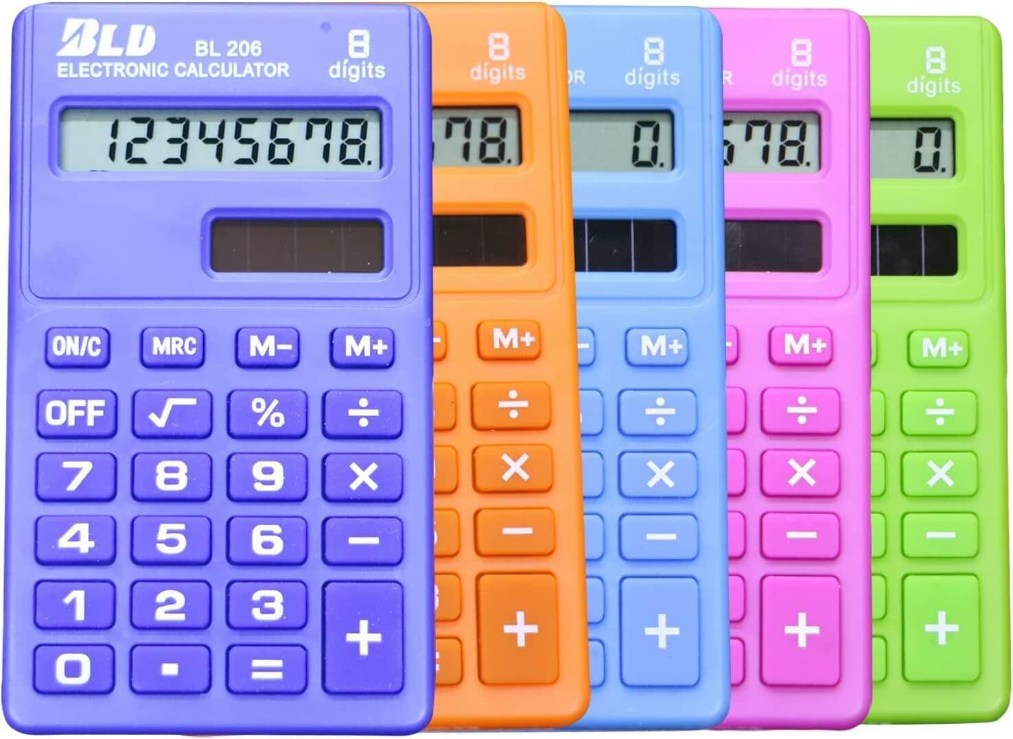 Basic Standard-Rechner Mini-Digital-Desktop-Rechner mit 8-stelligem LCD ...