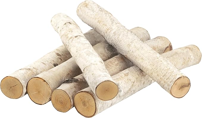 Amazon.com: 6 PcsBirch Logs Decorative Natural Birch Log for Decoration ...
