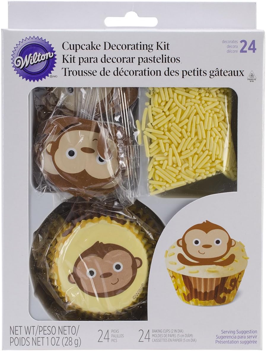 Amazon.com: Cupcake Decorating Kit Makes 24-Monkey : Toys & Games