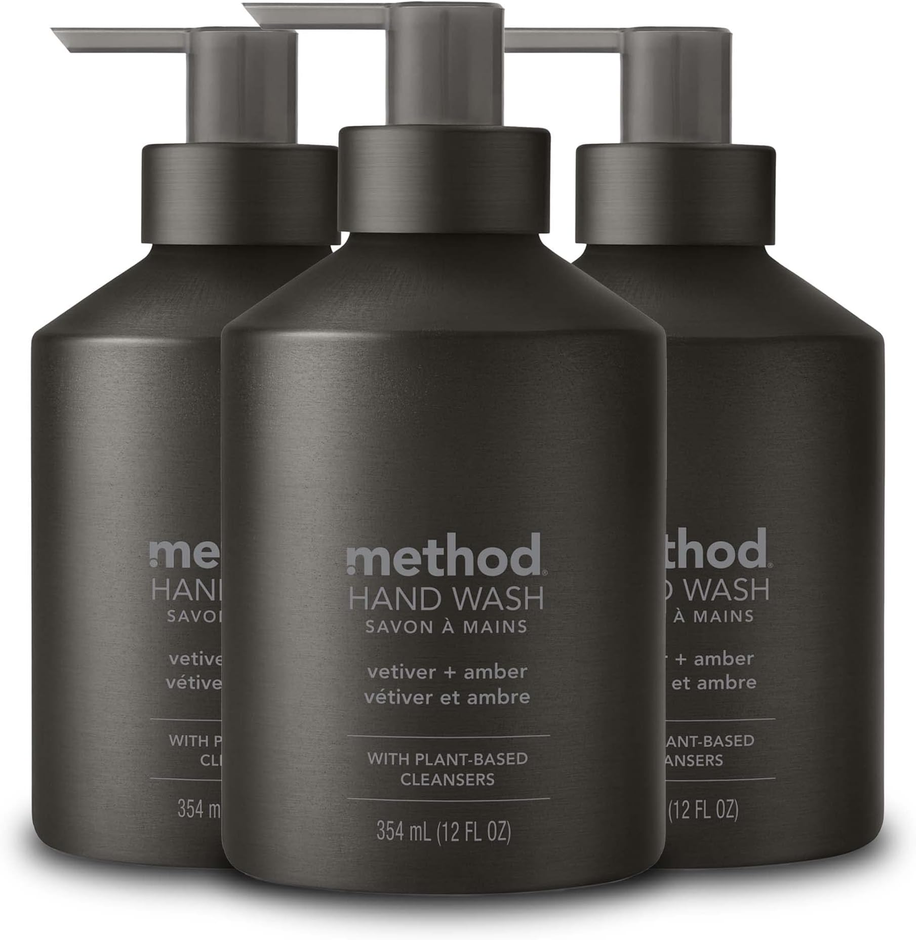 Amazon.com: Method Gel Hand Soap, Vetiver + Amber, Reusable Black ...