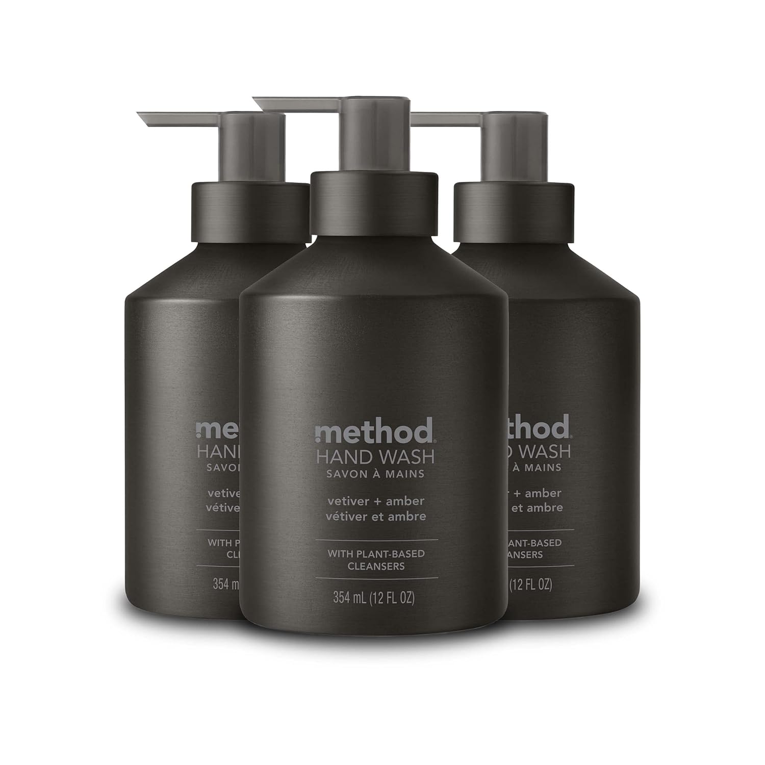 Amazon.com: Method Gel Hand Soap, Vetiver + Amber, Reusable Black ...