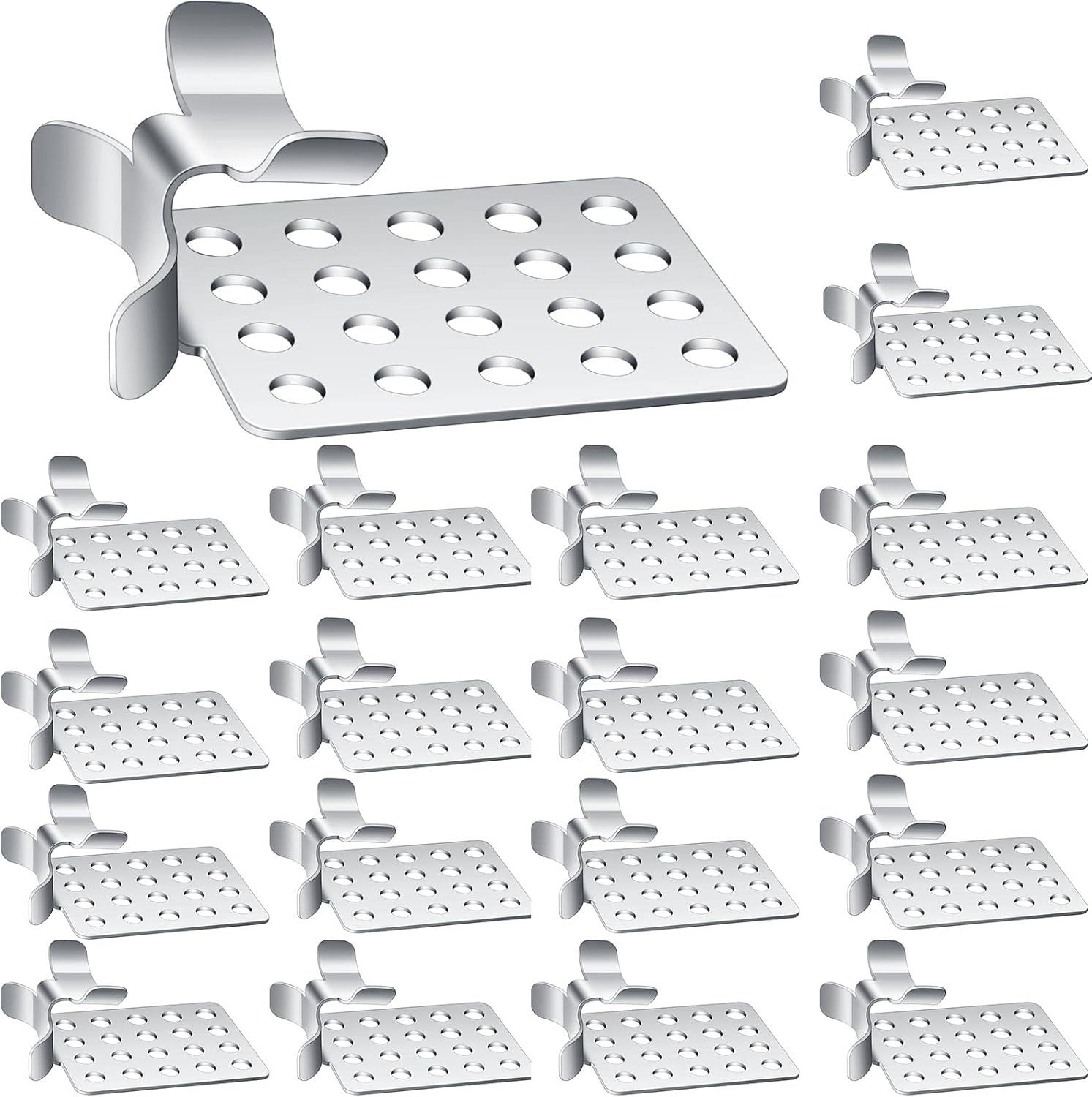 24 Pieces Roof De-Icing Cable Clips Roof Heating Cable Clips Aluminum ...