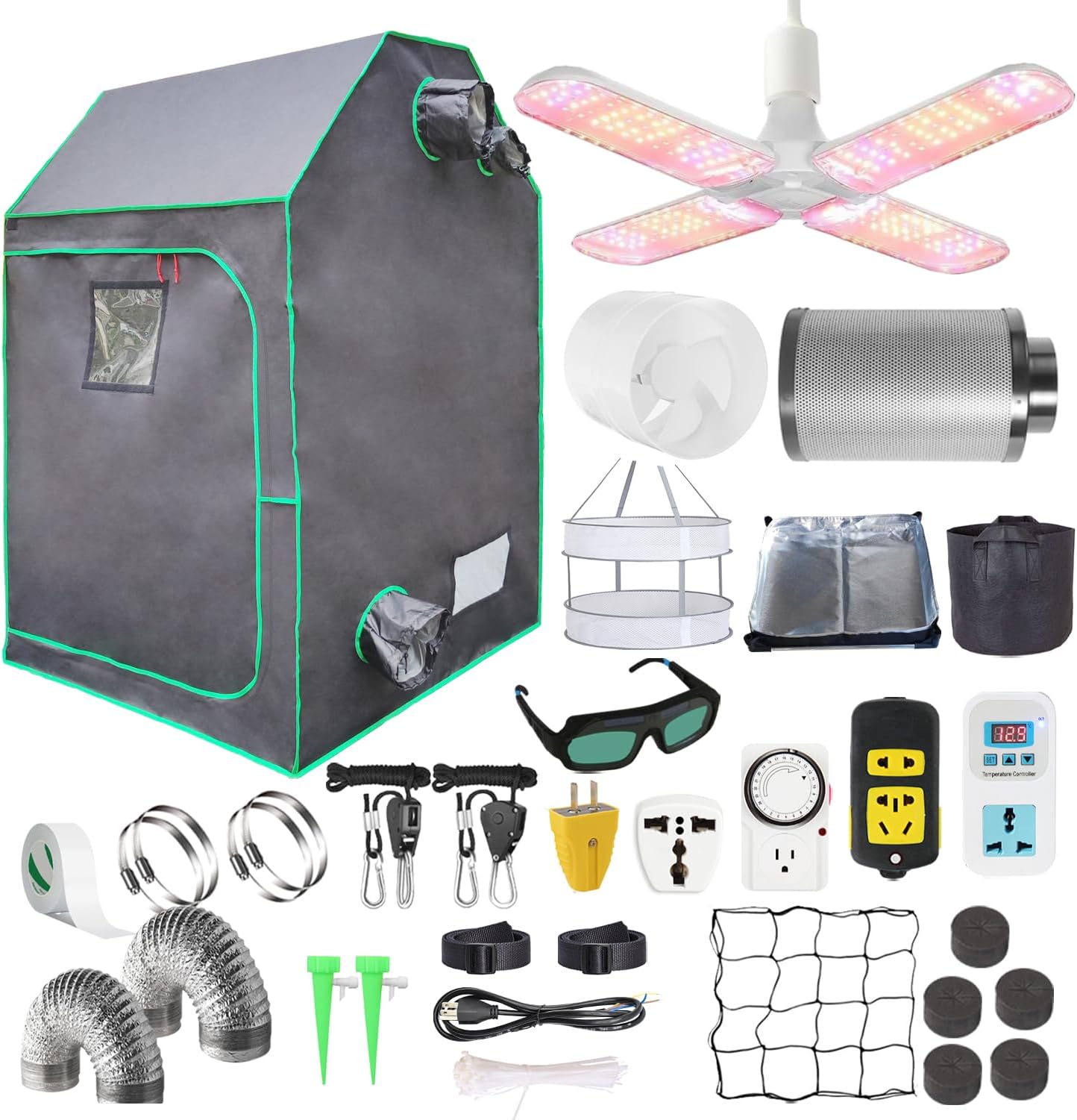 Amazon.com: Grow Tent Kit Complete 4x4 ft High Reflective Mylar Indoor ...