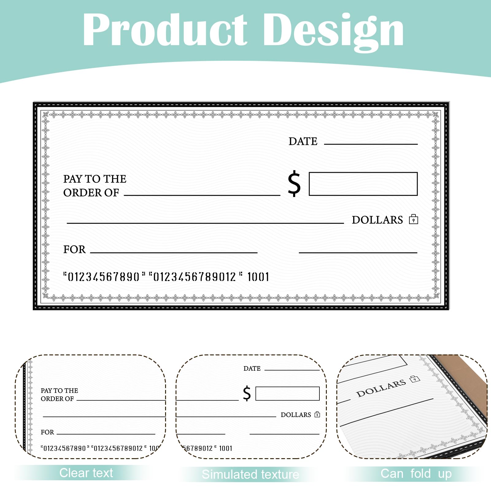 Snapklik.com : Yeaqee 2 Pcs Giant Check 60 X 30 Inches Dry Erase Big ...