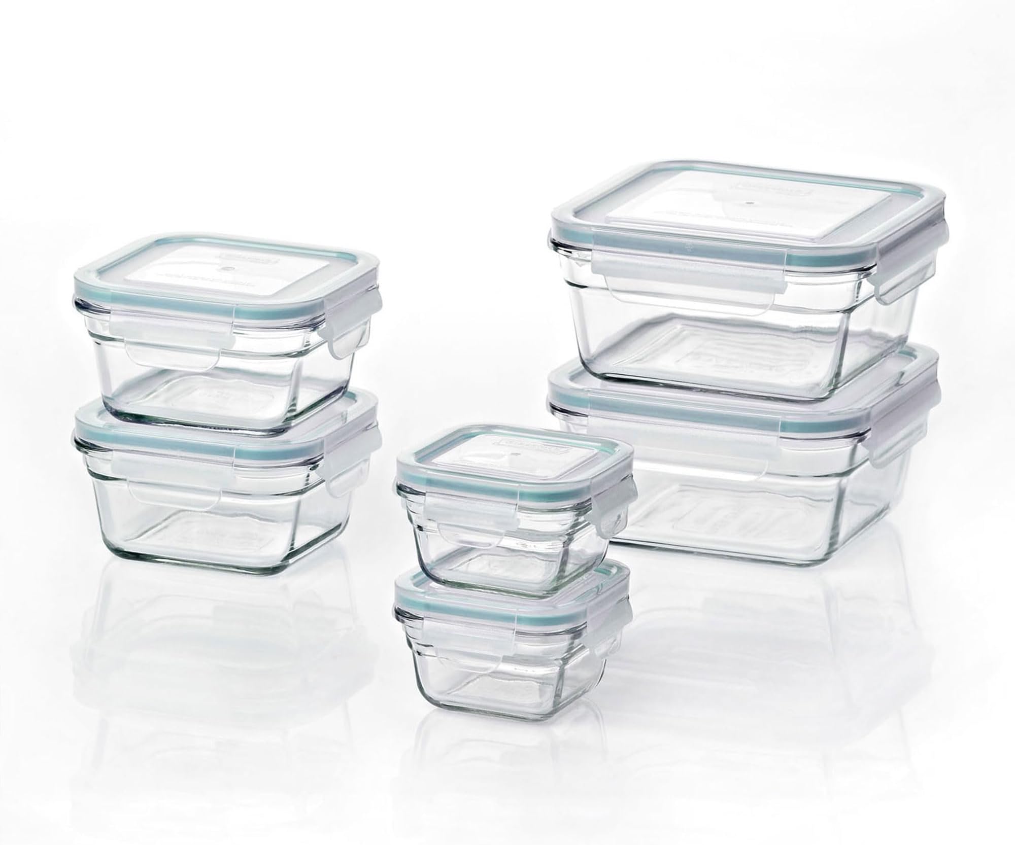 Amazon.com: GLASSLOCK Air Tight Glass Lunch Container Glass Food ...