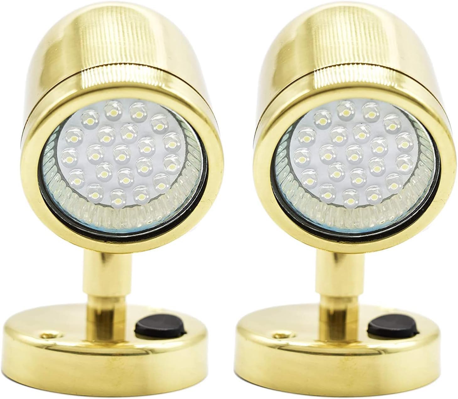 MARINE CITY Brass Swivel Head Cabin Reading Chart LED Light MR 16-3 W ...