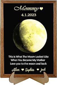 Amazon.com - XXTONE Personalized Gold Moon Frame Custom Mom Moon Phase ...
