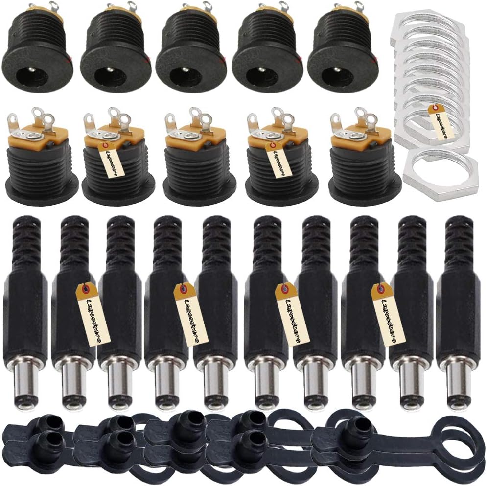 Amazon.com: 5.5MM x 2.5MM 10Pack Male DC Power Plug Power Jack Adapter ...