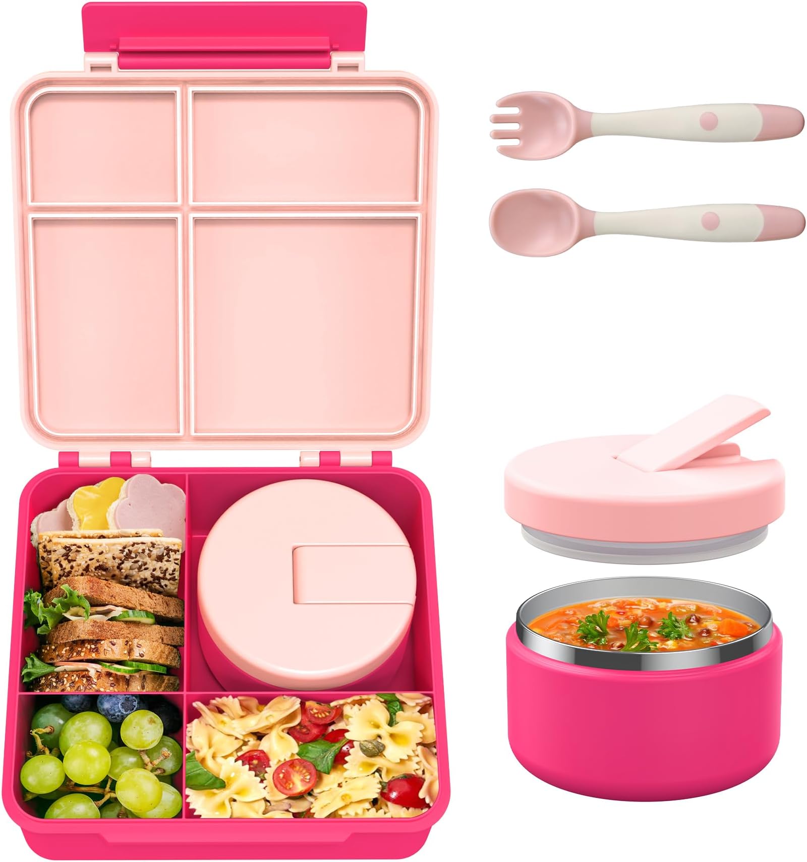 Amazon.com: Silicone Bento Lunch Box Dividers 3 Shapes of Standard ...