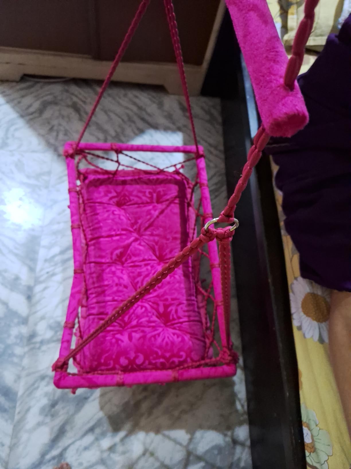 Cotton Hurf Enterprises Baby Swing Jhula For Kids Swings (Blue), 35 ...