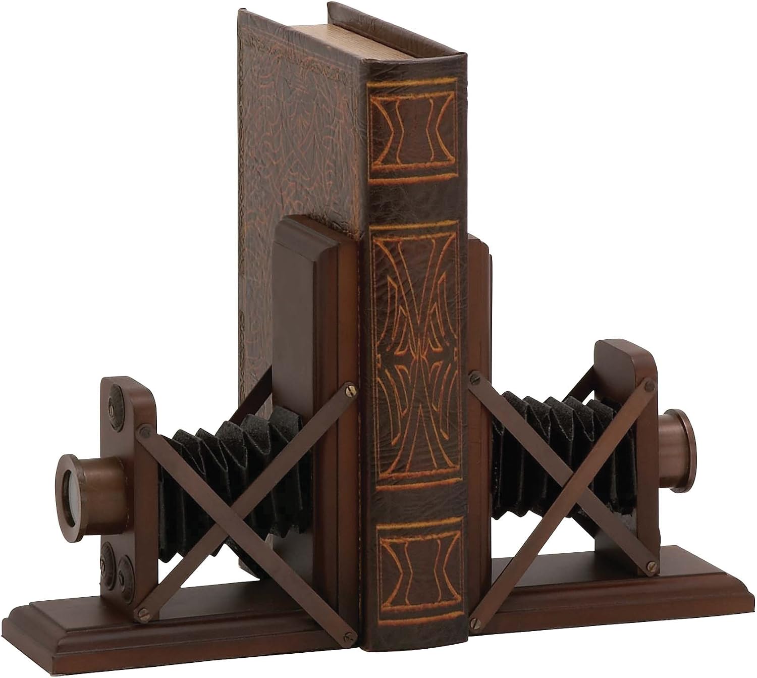 Amazon.com: Deco 79 Wood Vintage Metal Book End Pair, 6 by 7-Inch ...