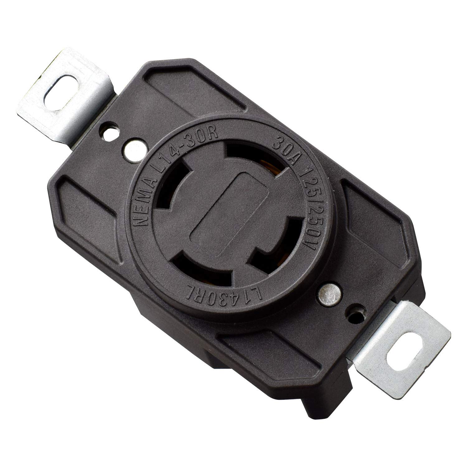 AIDA NEMA L14-30R Flush Mounting Locking Receptacle, Twist-Lock ...
