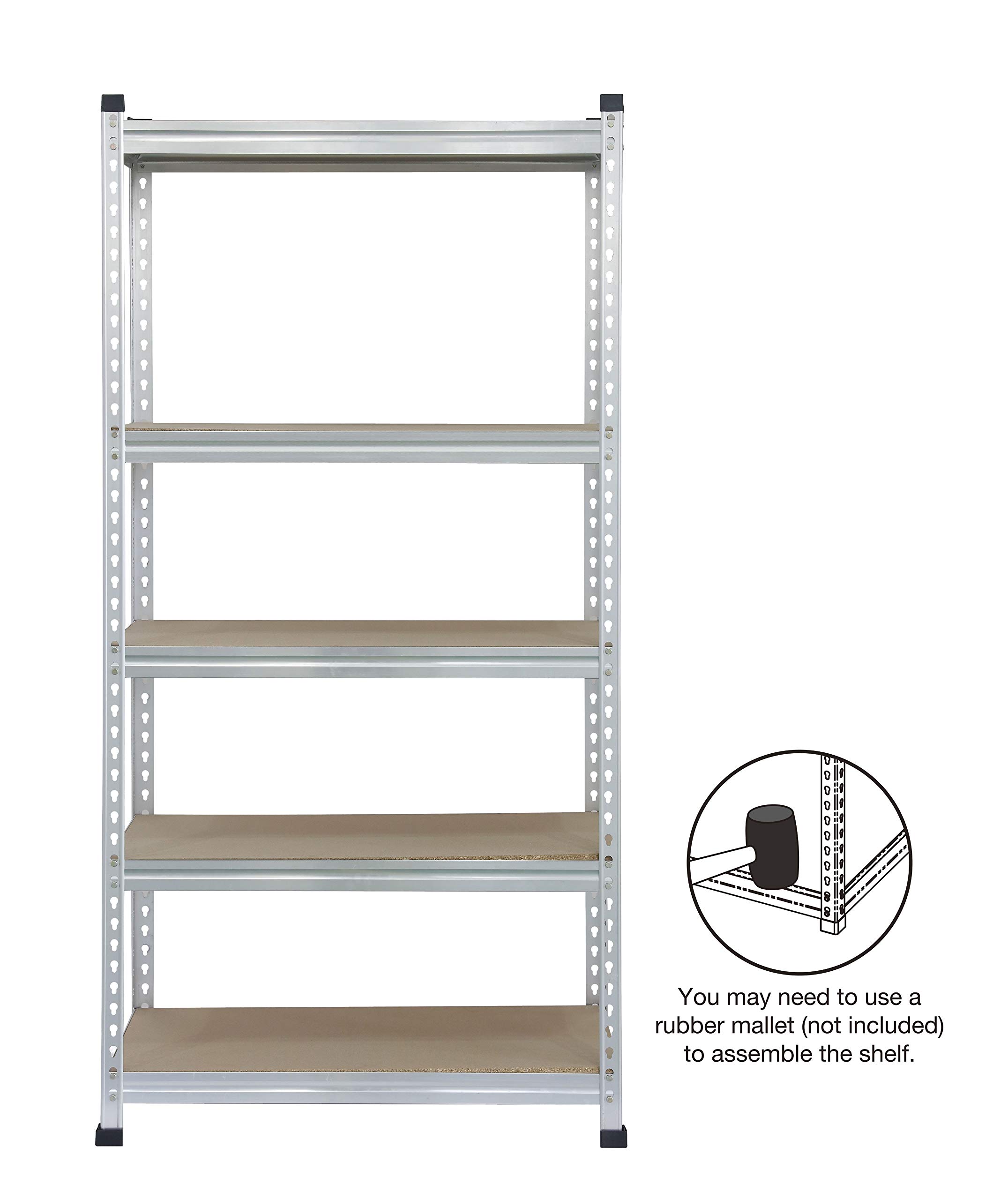 Amazon Basics Medium Duty Storage Shelving Double Post Press Board ...