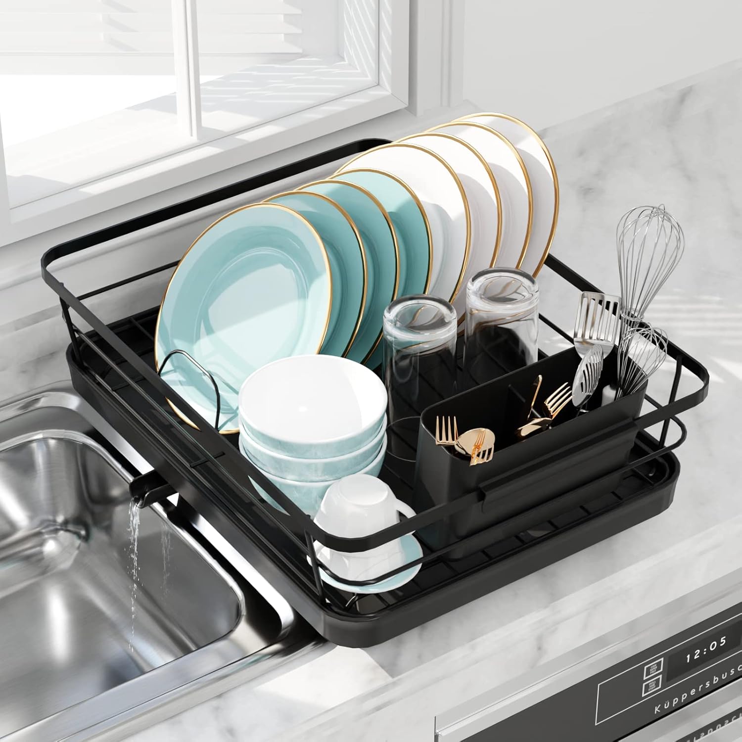 Amazon.com: Sakugi Dish Drying Rack - Compact Dish Rack for Kitchen ...