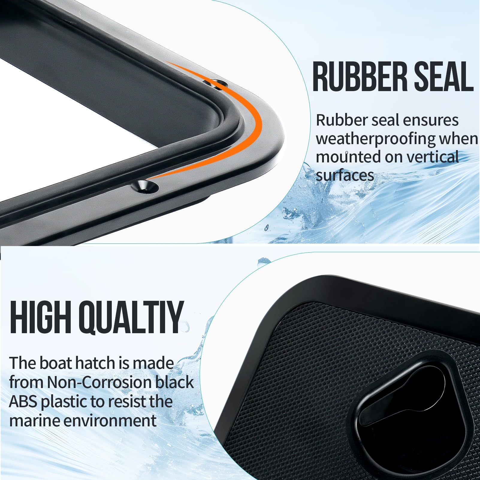 Snapklik.com : Smartmarine Marine Deck Access Hatch 14" Black/White ...