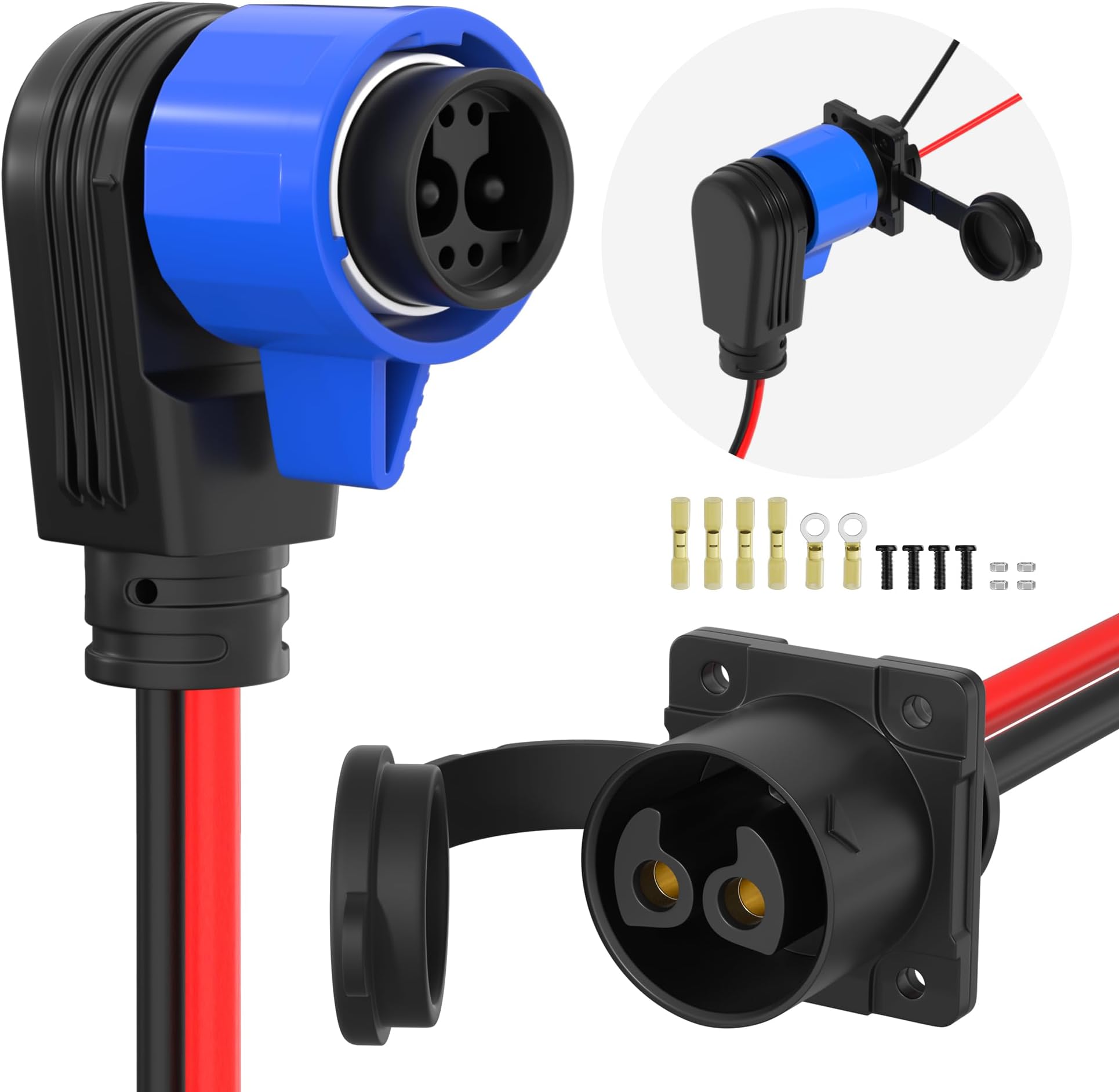 Amazon.com: RVMARINEPAT Trolling Motor Plug and Receptacle Set, 30 Inch ...