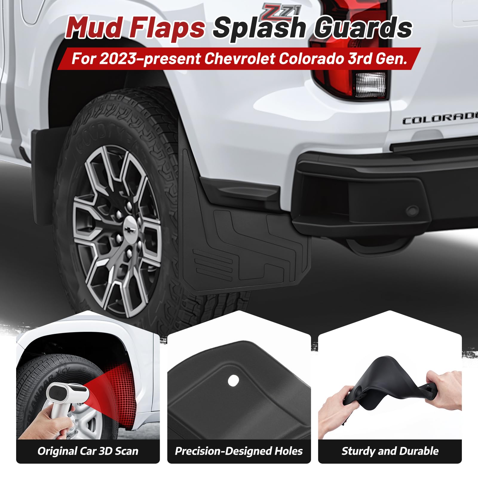 Mud Flaps For Chevrolet Colorado Mud Flaps For 2023-2025 Chevrolet ...