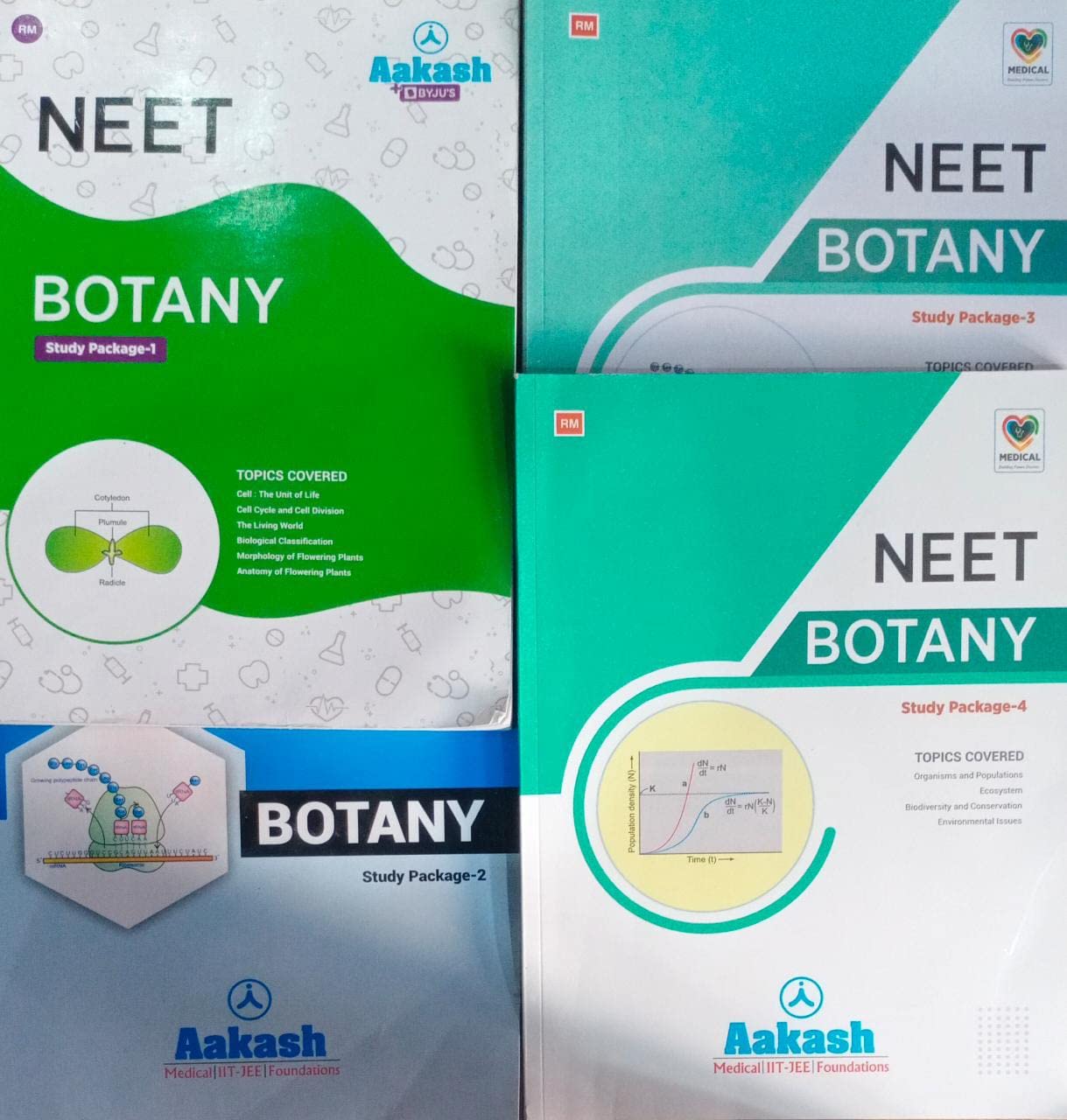 Aakash NEET Botany Study Package 1,2,3,4, (S) : Aakash: Amazon.in: Books