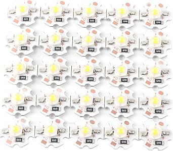 Segutage 25Pcs 5V 1W 200LM LED Chips, Low Light Decay High Brightness ...