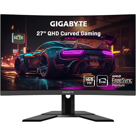 Amazon.com: GIGABYTE G27QC 27" 165Hz 1440P Curved Gaming Monitor, 2560 ...