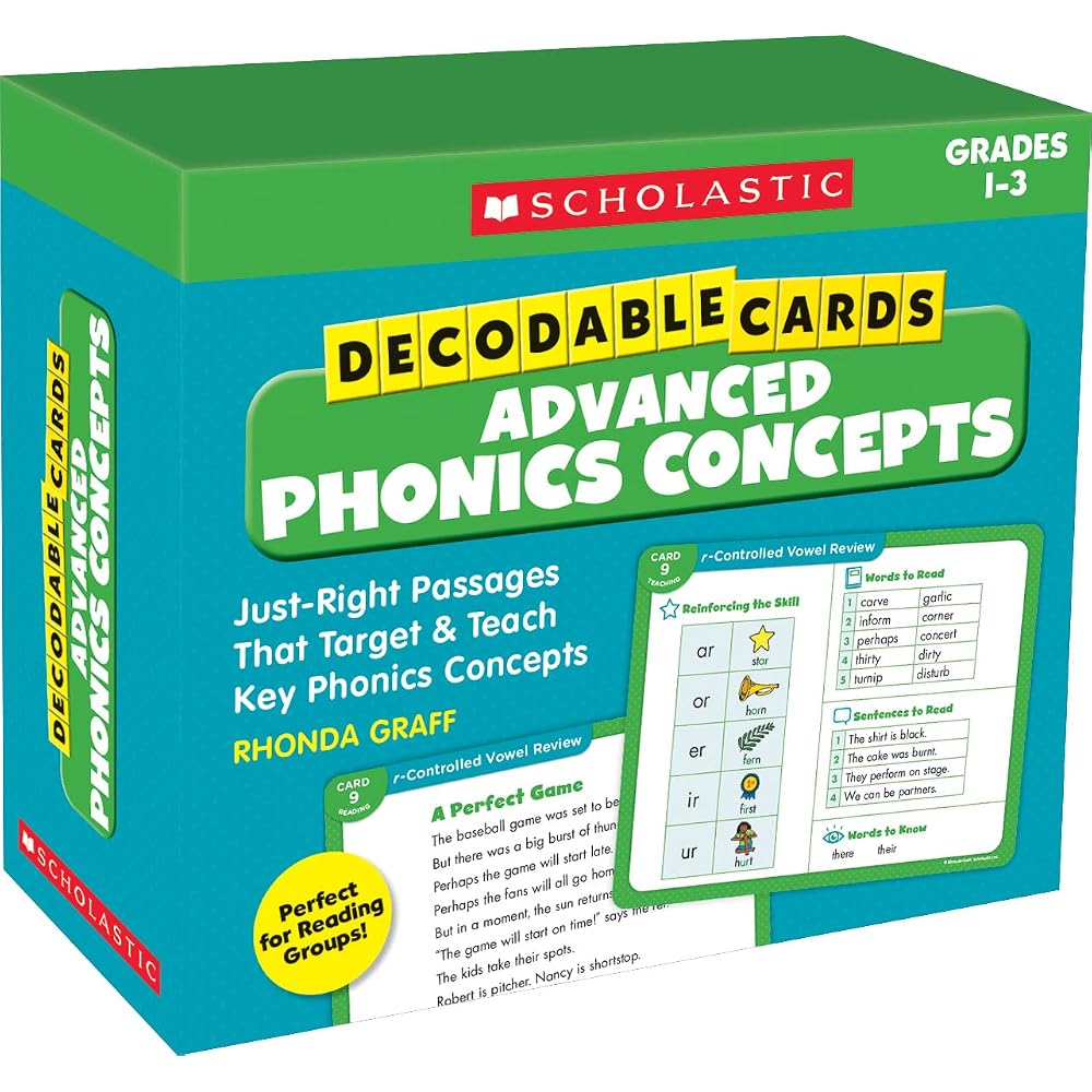 $7/mo - Finance Decodable Cards: Advanced Phonics Concepts: Just-Right ...