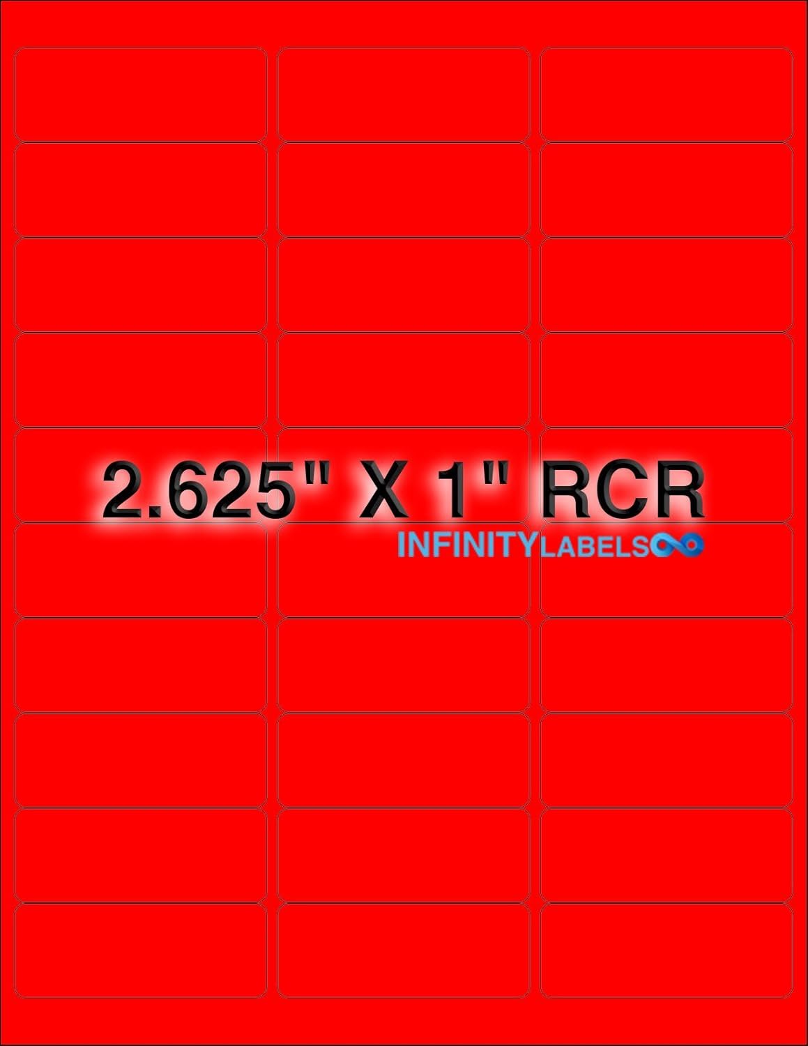Amazon.com : 100 Laser Label Sheets, Fluorescent Red Paper 1in. x 2 ...