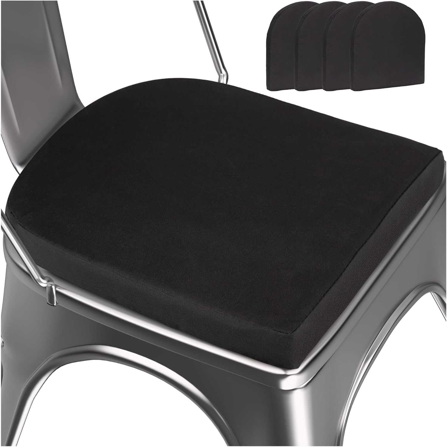 POMILER 14“ Metal Chair Cushions U Shape Thickened Waterproof Dining ...
