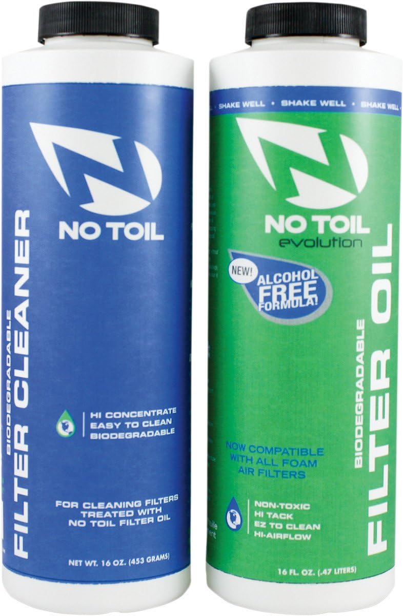 Amazon.com: No-Toil Evo Filter Oil & Cleaner (2pk) for Motorcycles ...