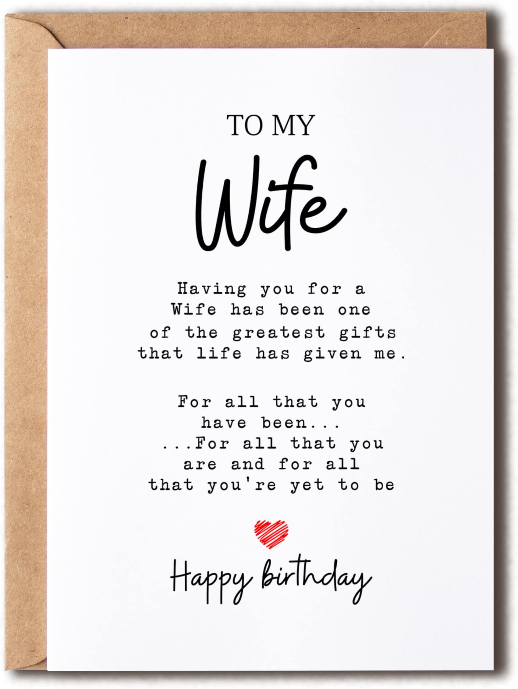 To My Wife - Wife Birthday Card - Wife Is The Greatest Gifts In My Life ...