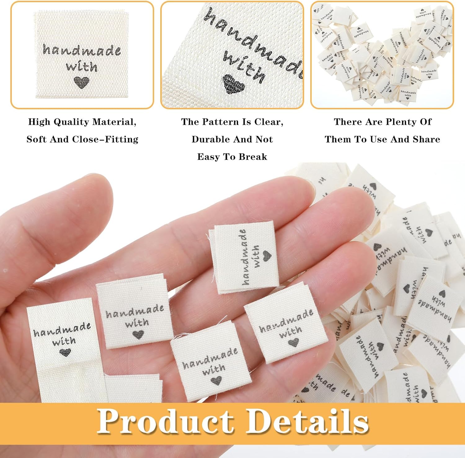 100 Pcs Sewing Labels for Handmade Items, Handmade Philippines | Ubuy