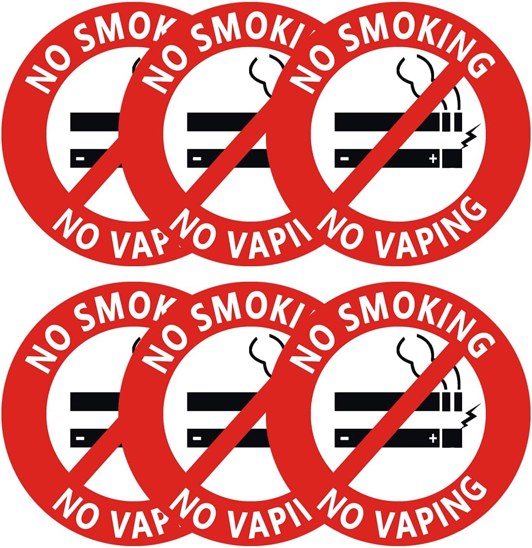 Amazon.com: No Smoking No Vaping Sign Sticker, 15 Pcs No Smoke Labels ...