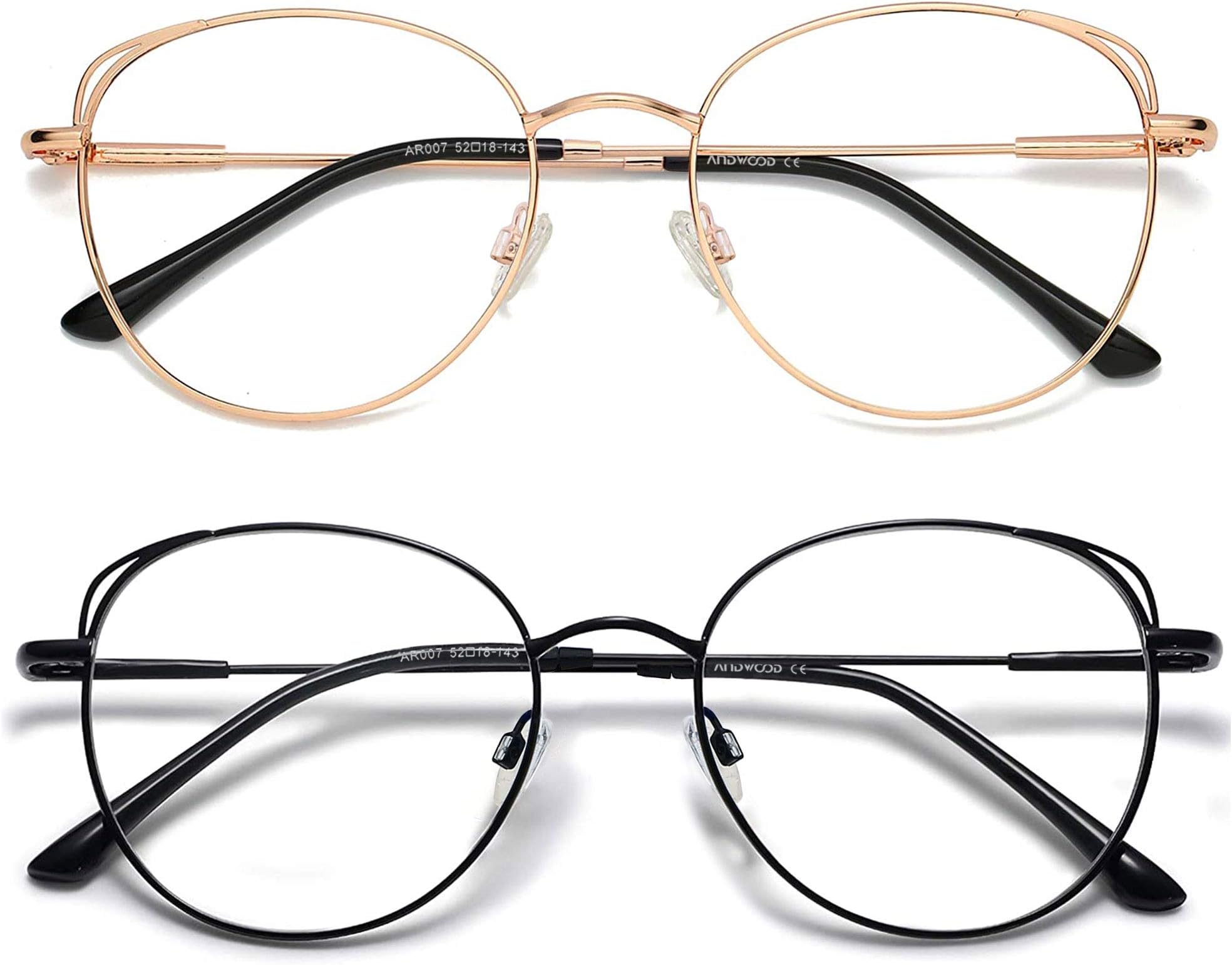 Amazon.com: FEIYOLD Blue Light Blocking Glasses Women/Men,Retro Round ...