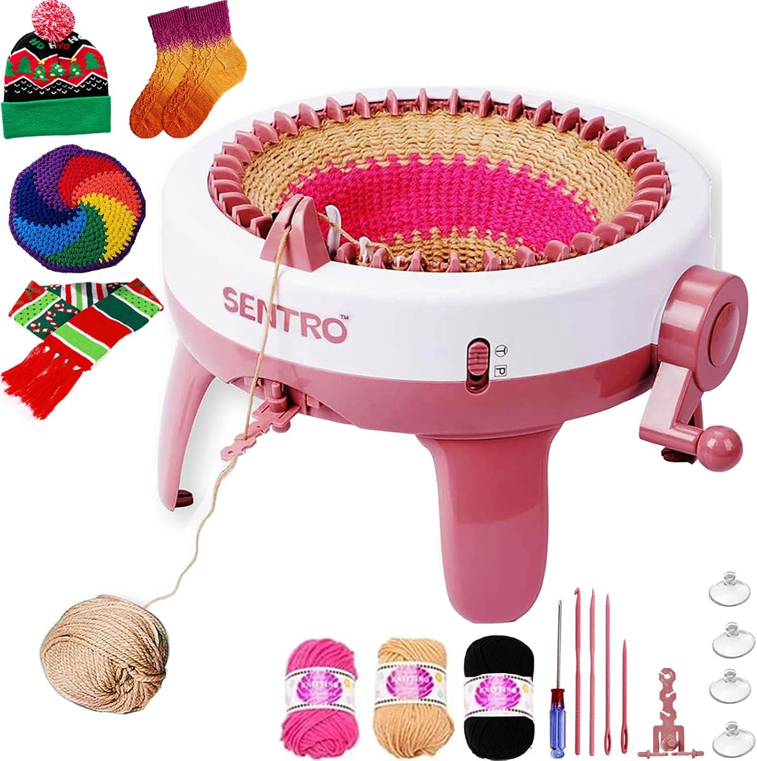 Amazon.com: Cyandream Sentro 40 Needles Knitting Machine for Adults and ...